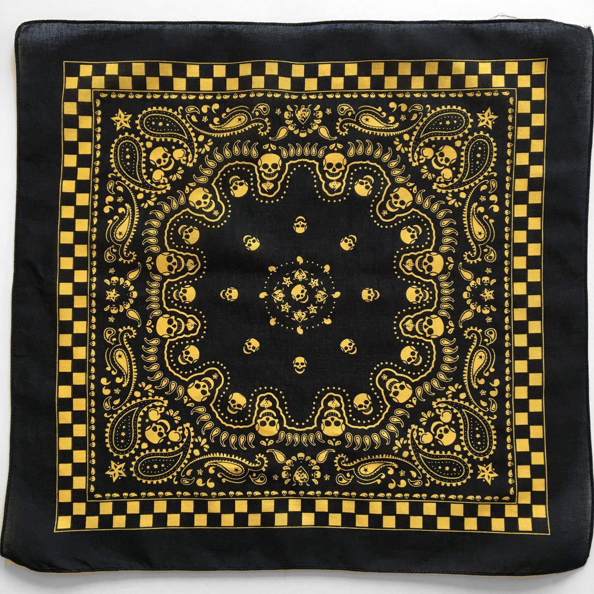 Black & Yellow Skull Paisley Bandana – BandanaLove | Alabaster Peacock